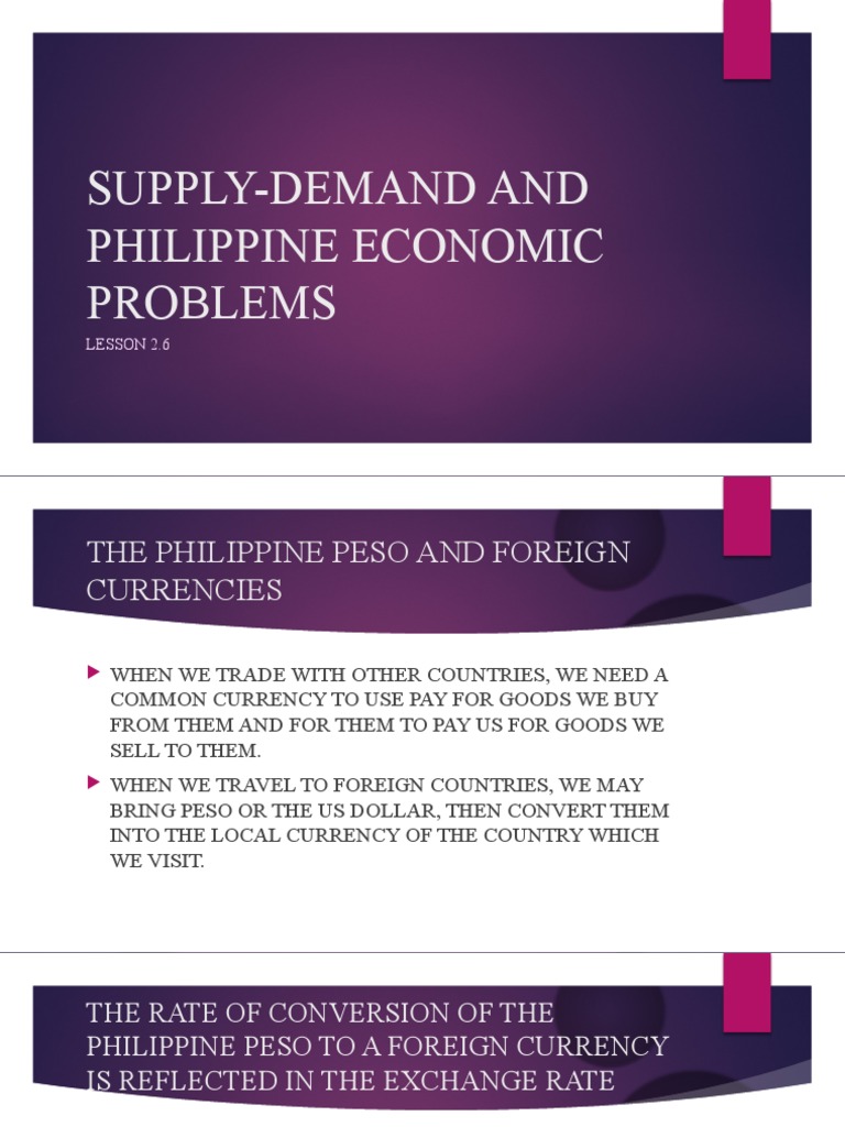 Supply-Demand and Philippine Economic Problems | PDF | Consumption ...