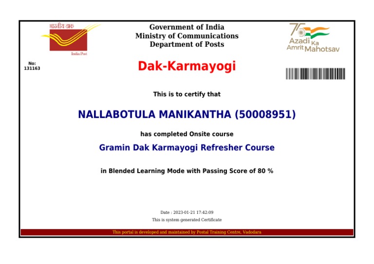 Final Certificate | PDF