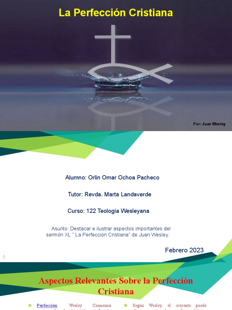 Tarea 2 La Perfección Cristiana | PDF | Pecado | Cristo (título)