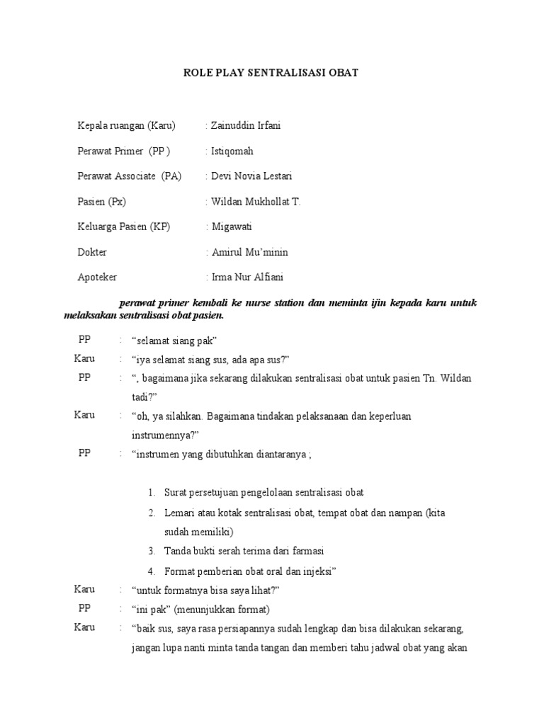 Naskah Sentralisasi Obat Fix | PDF
