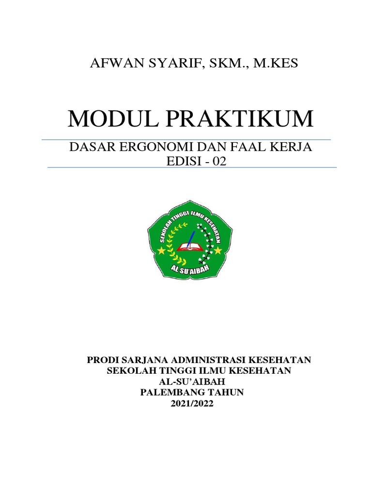 Modul Praktikum Dasar Ergonomi Dan Faal Kerja Edisi 2 | PDF