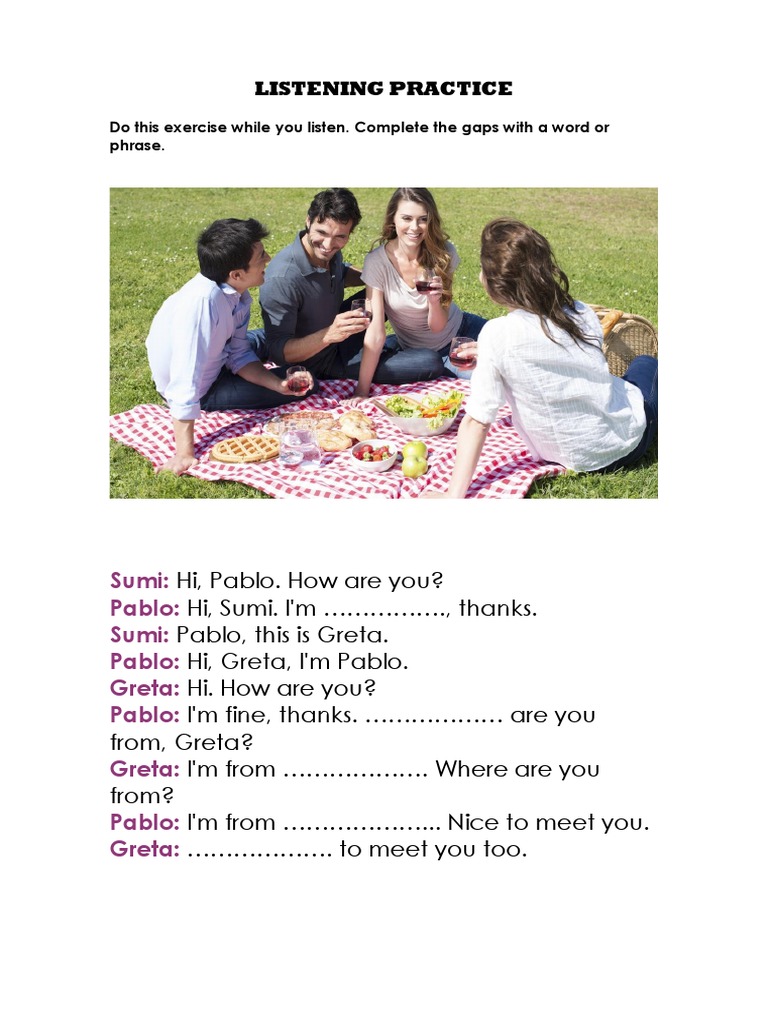 Listening Practice | PDF
