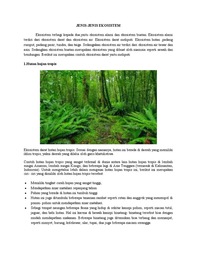 JENIS Ekosistem | PDF