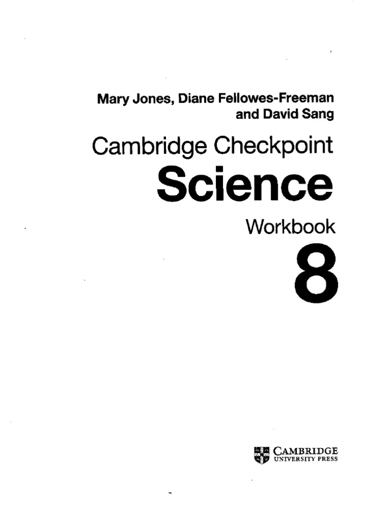 Cambridge Checkpoint Science 8 Workbook - 1661001748 | PDF