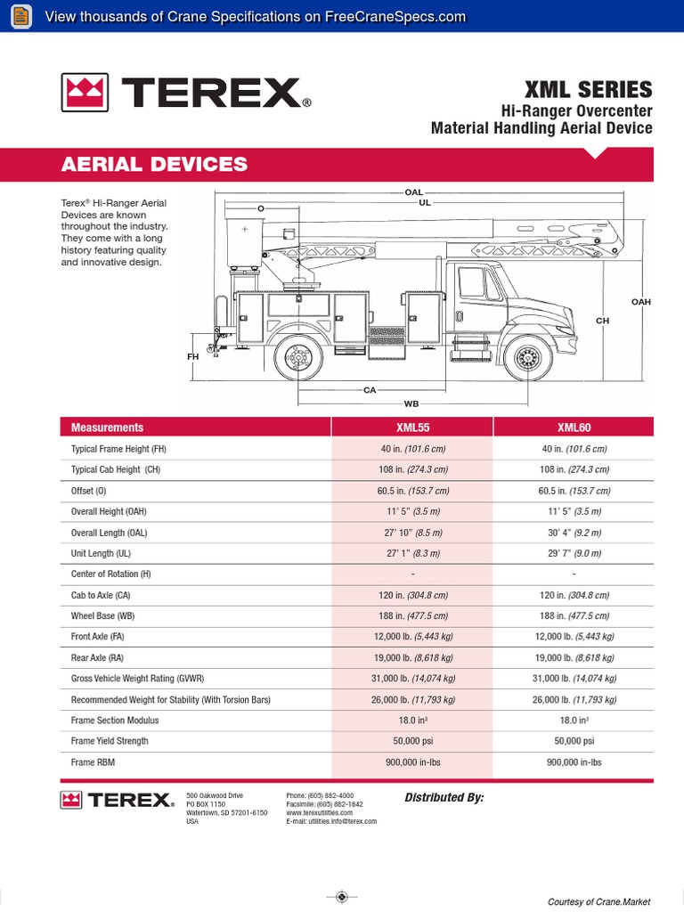 Especificaciones Terex Hi - Ranger | Download Free PDF | Crane (Machine ...