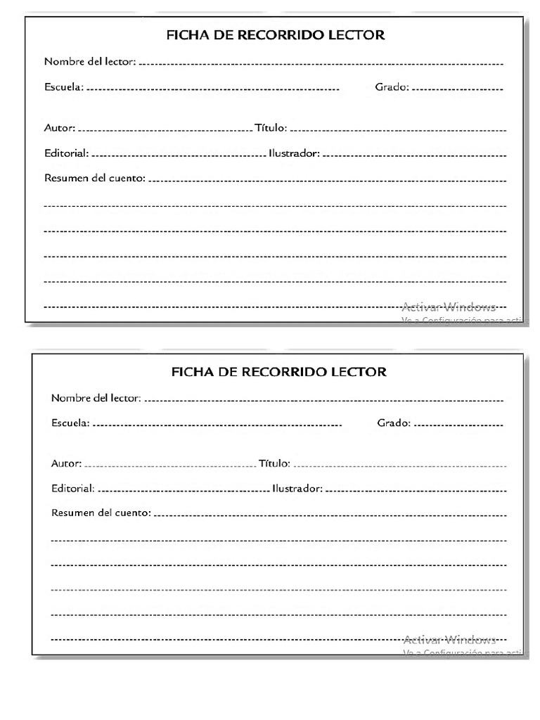 FICHA Recorrido Lector | PDF