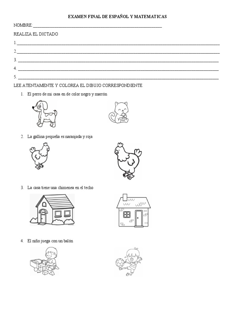 Evaluación Final Primer Grado Pdf