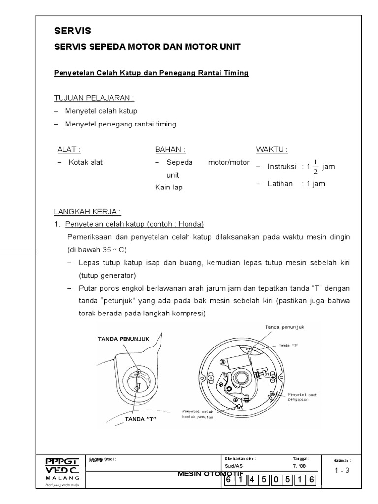 Stel Katup & Penegang Rantai | PDF