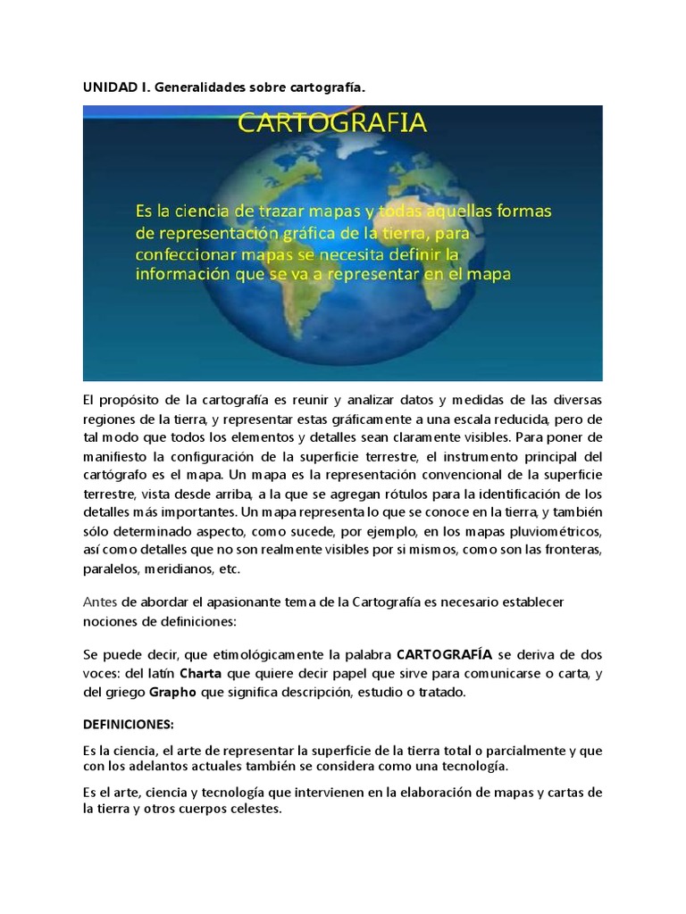 Introducción a la Cartografía | PDF | Cartografía | Mapa