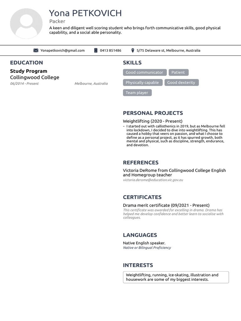 Yona's Resume | PDF | Behavior Modification | Cognition
