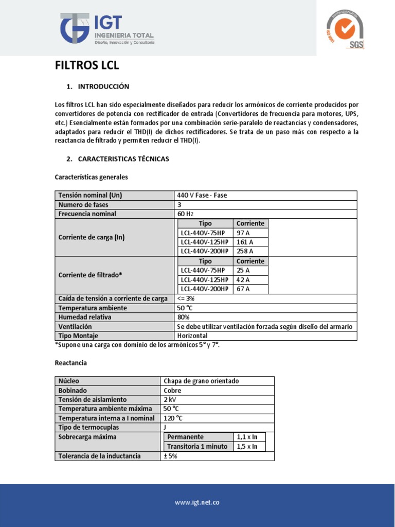 Filtros LCL Igt | PDF | Condensador | Corriente eléctrica