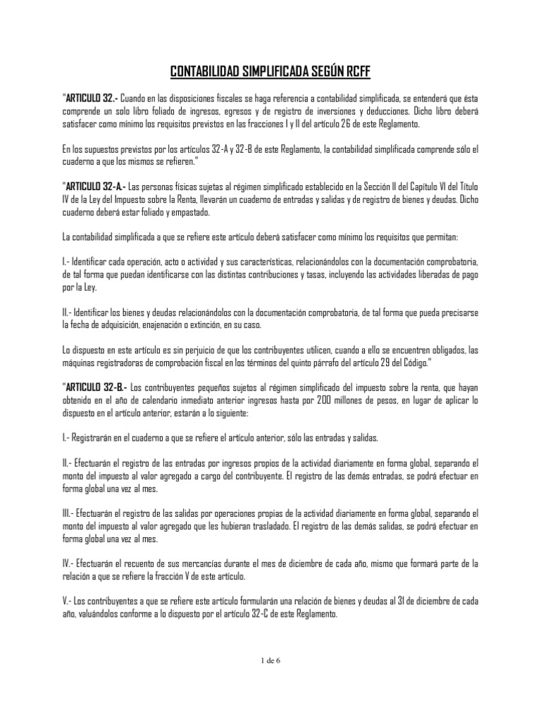 Contabilidad Simplificada | PDF | Impuesto sobre la renta | Impuestos