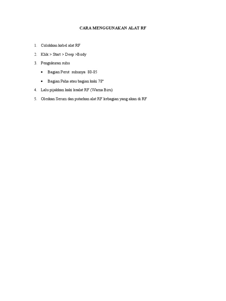 Cara Menggunakan Alat RF dengan Benar | PDF | Sains & Matematika ...