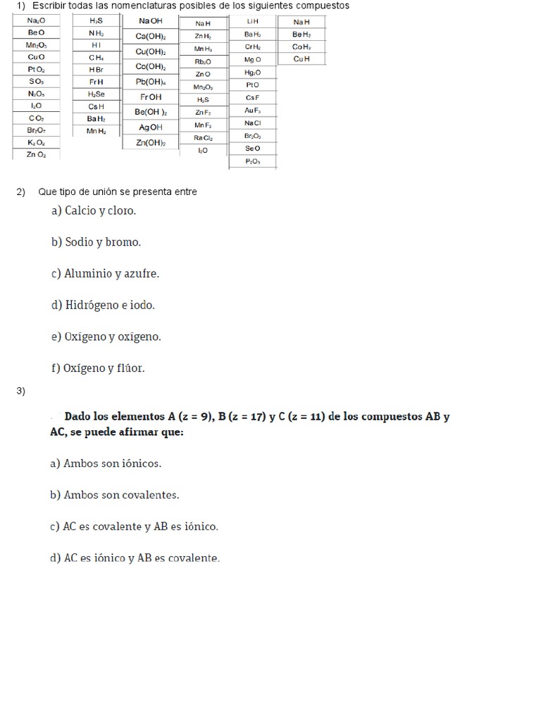 Formulacion Uniones Estructura Tabla Soluciones | PDF