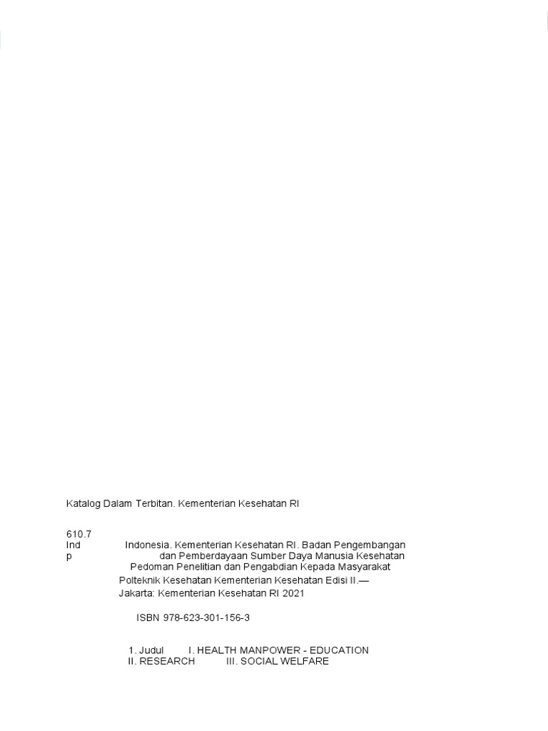 Pedoman Penelitian Dan Pengabmas Poltekkes 2021 (1) (1) - Dikonversi | PDF