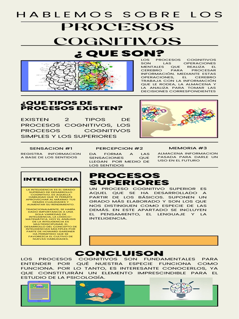 Infografia de Procesos Cognitivos | PDF | Inteligencia | Cognición