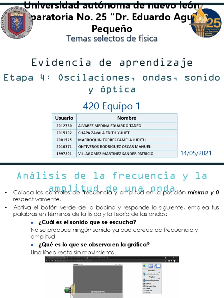 420 Equipo1 EV Etapa-4 TSF-1 | PDF | Sonido | Frecuencia