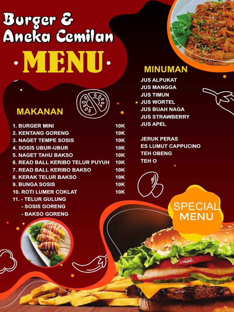 Menu Aneka Cemilan | PDF