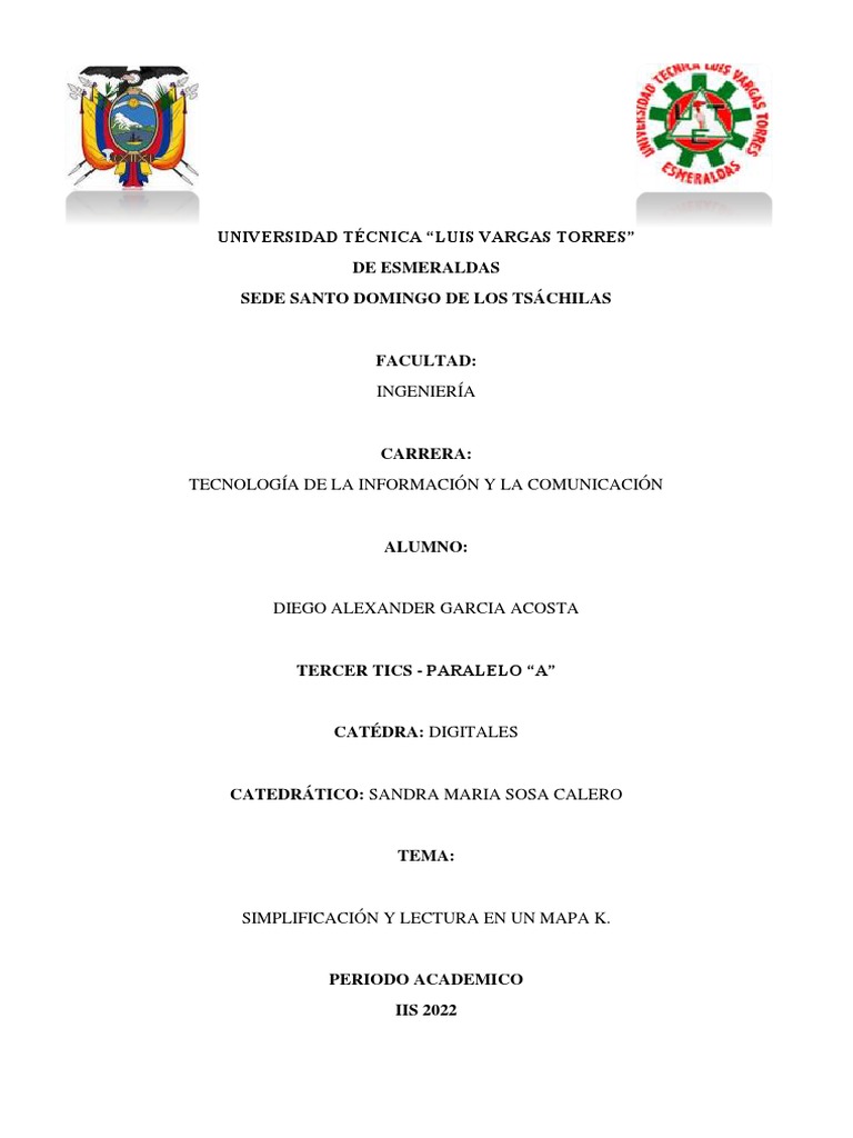 SIMPLIFICACIÓN Y LECTURA EN UN MAPA K. | PDF
