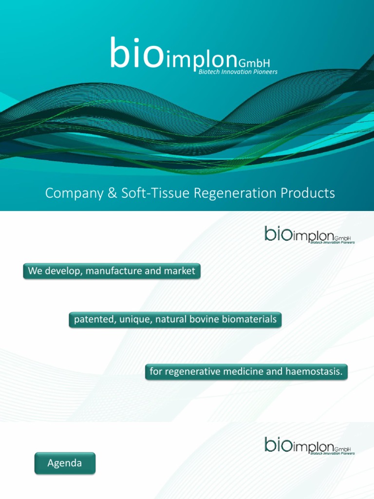 Company and Soft Tissue Regeneration Products | PDF | Freeze Drying | Wound