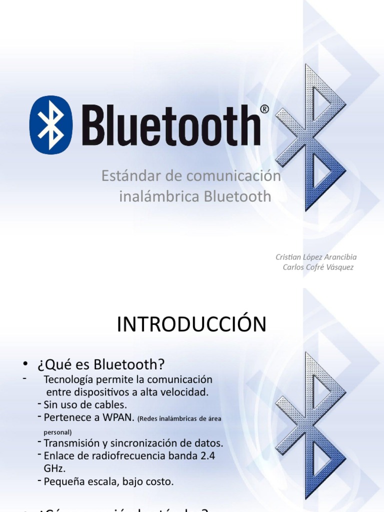 Presentacion Bluetooth | PDF | Bluetooth | Redes