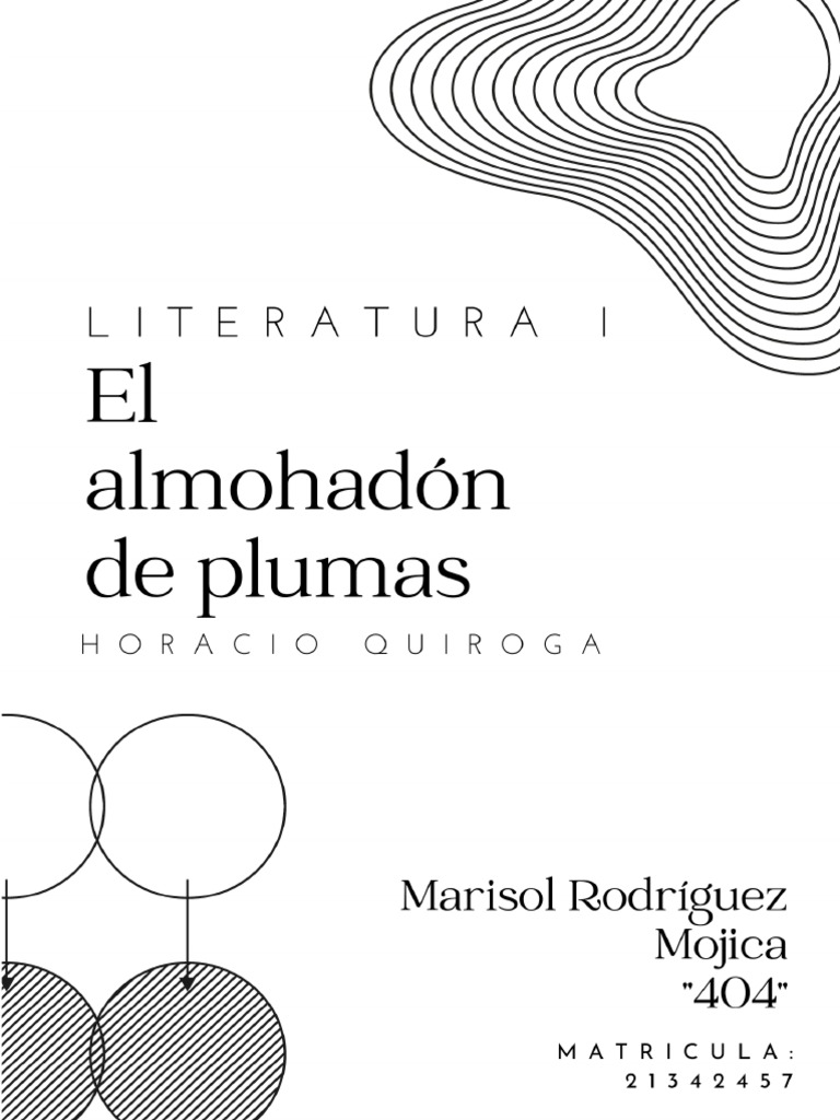 El almohadón de plumas: amor y muerte | PDF | Amor | Cuentos