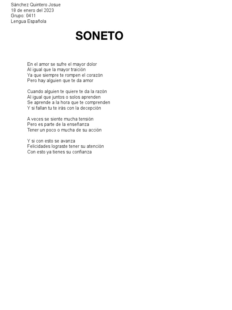 Soneto | PDF