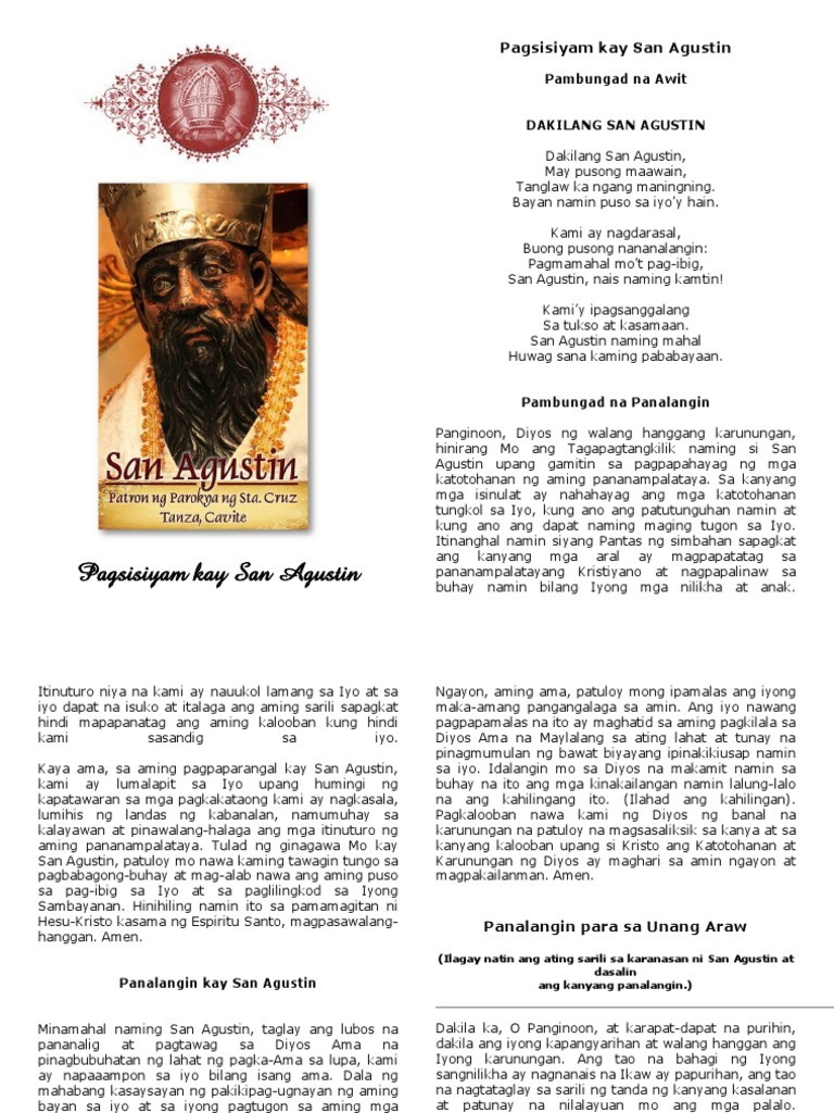 Pagsisiyam Kay San Agustin | PDF