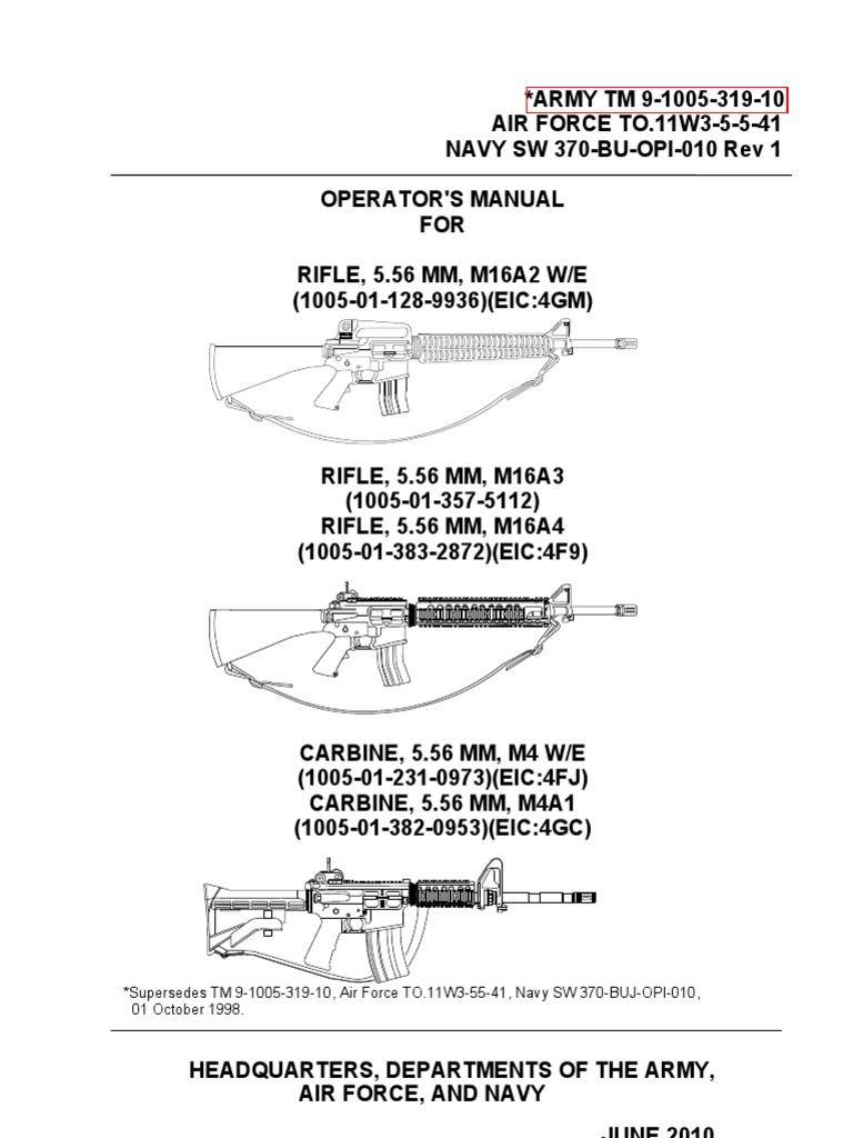 Technical Manual For M4 Carbine