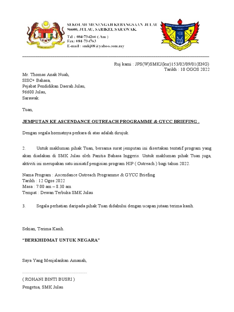 Surat Jemputan PPD | PDF