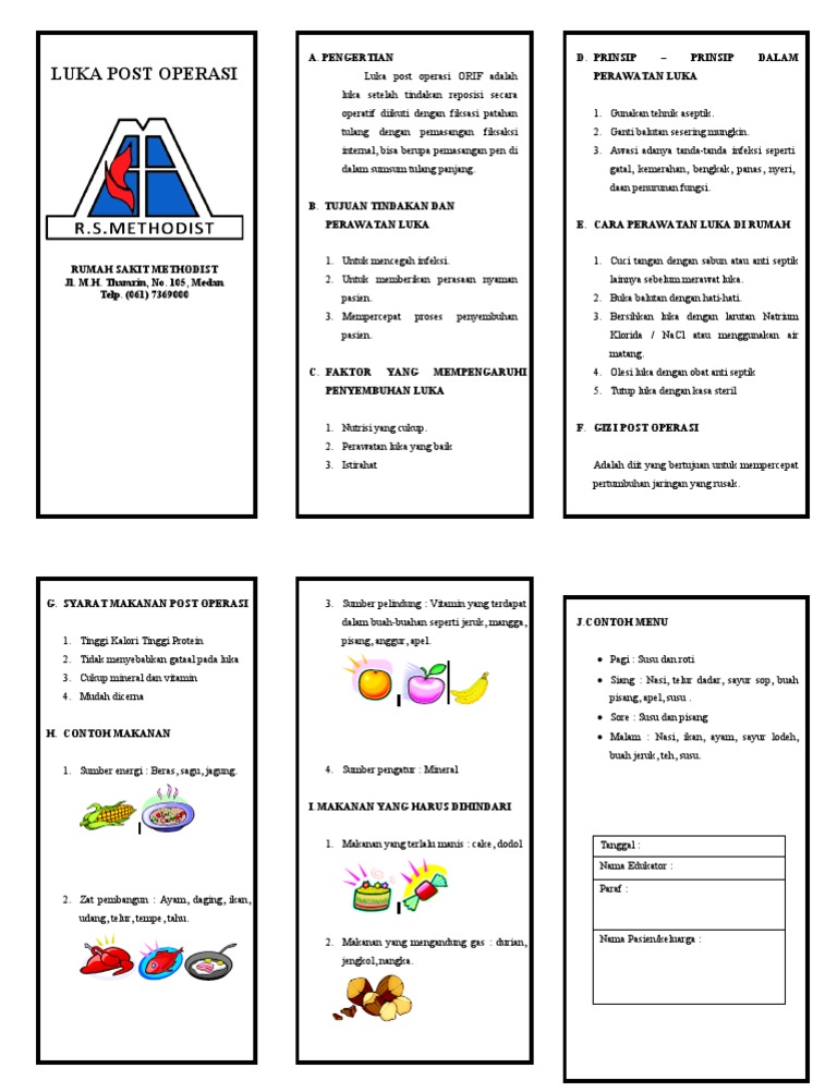 Leaflet Post Op | PDF | Kesehatan Holistik