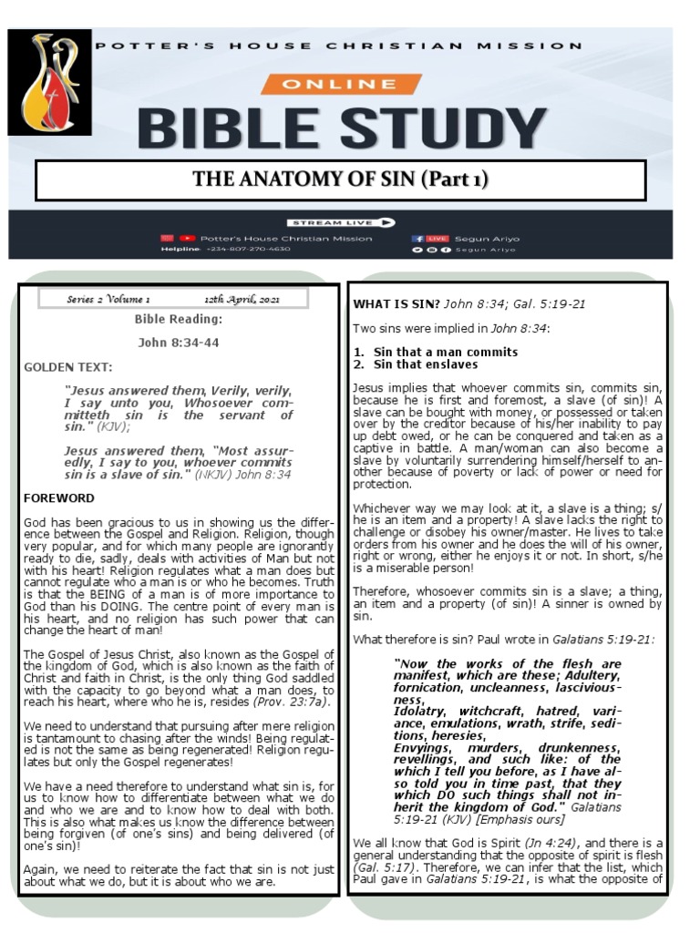 Anatomy of Sin 1 | PDF | Devil | Religious Belief And Doctrine