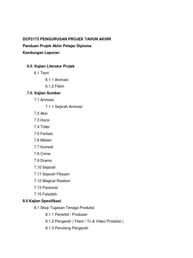 Panduan Projek Akhir Pelajar Diploma | PDF