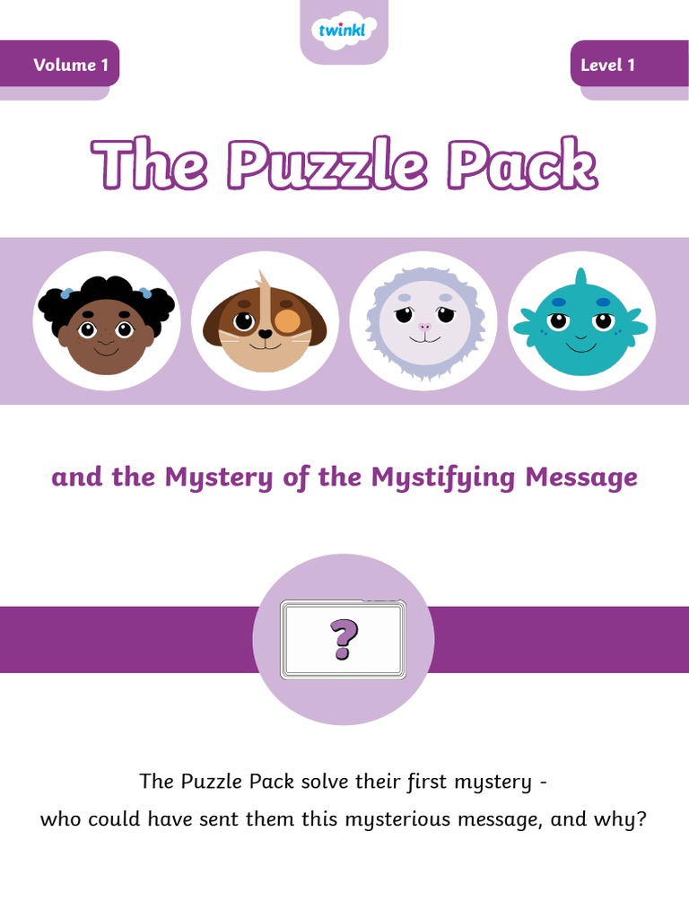 The Puzzle Pack: Mystery Message | PDF | Language Arts & Discipline ...