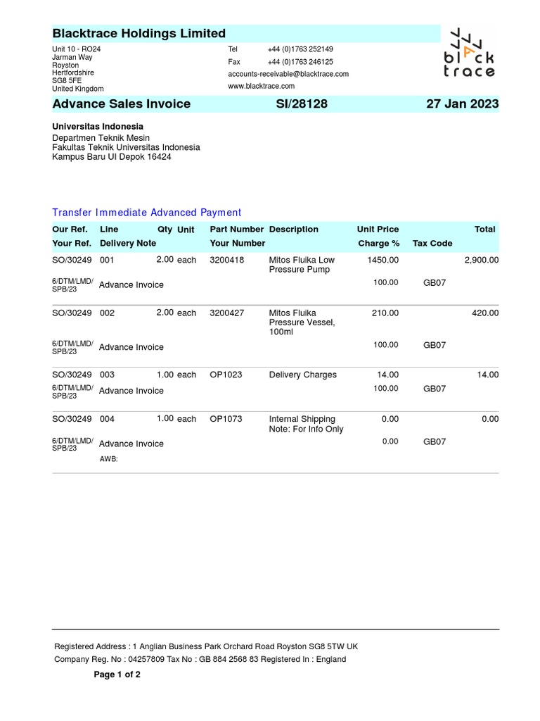 Advance Sales Invoice-SI - 28128-27-Jan-2023 15 - 27 - 06 - 230128 - 103459 | Download Free PDF ...