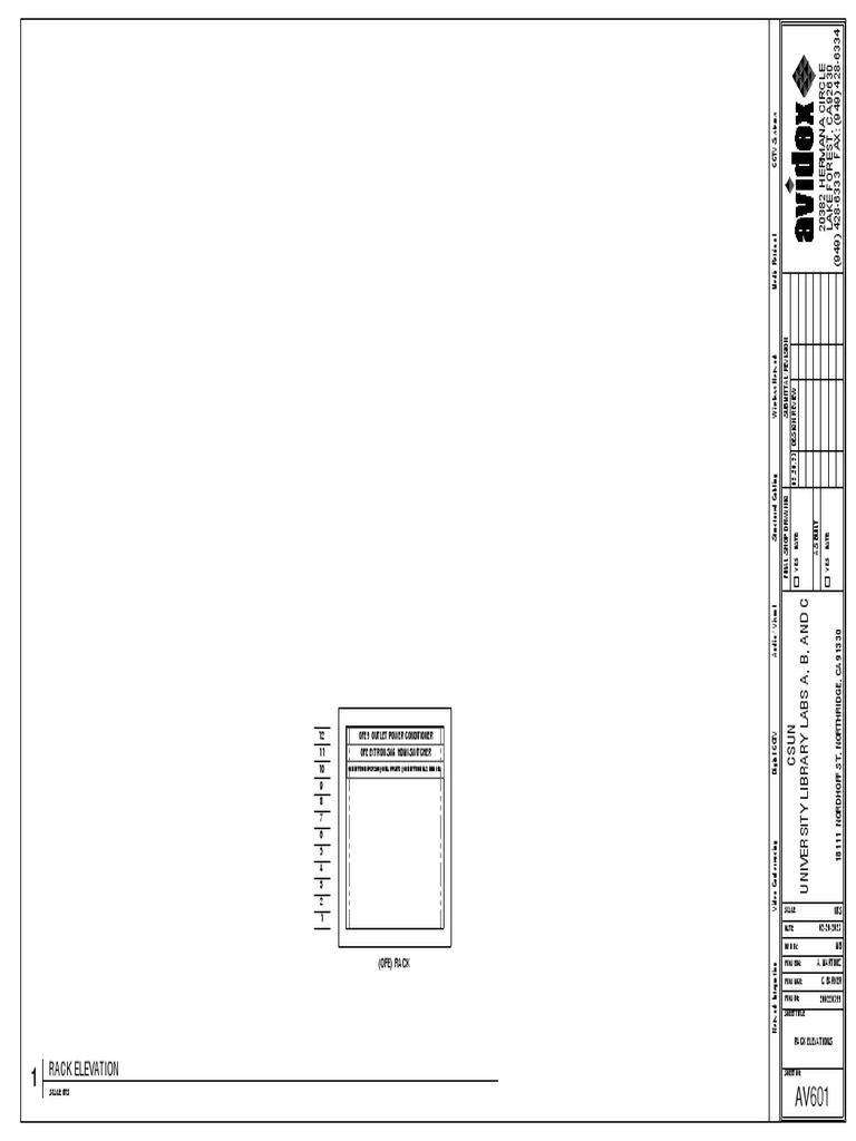 Av600 - Rack Elevations-Av601 | PDF | Information And Communications ... Av600 - Rack Elevations-Av601 | PDF | Information And Communications ...