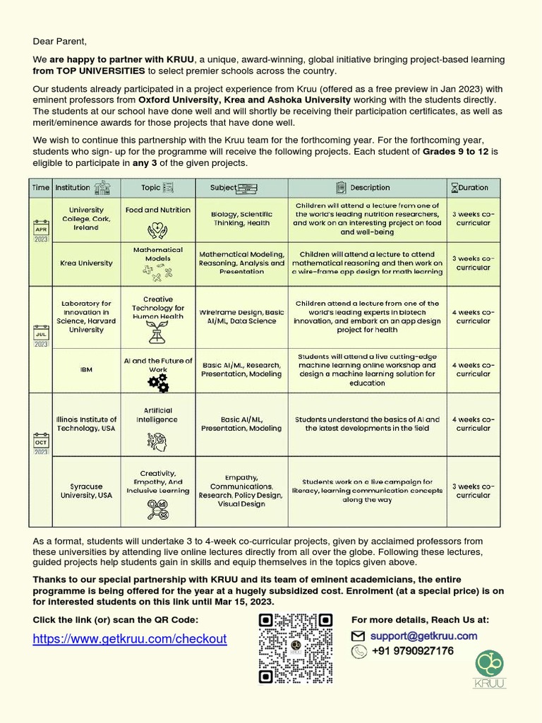 KRUU Project-Based Learning Program | PDF