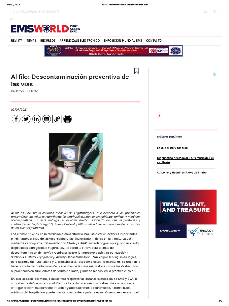Al Filo - Descontaminación Preventiva de Las Vías | PDF | Medicina de ...