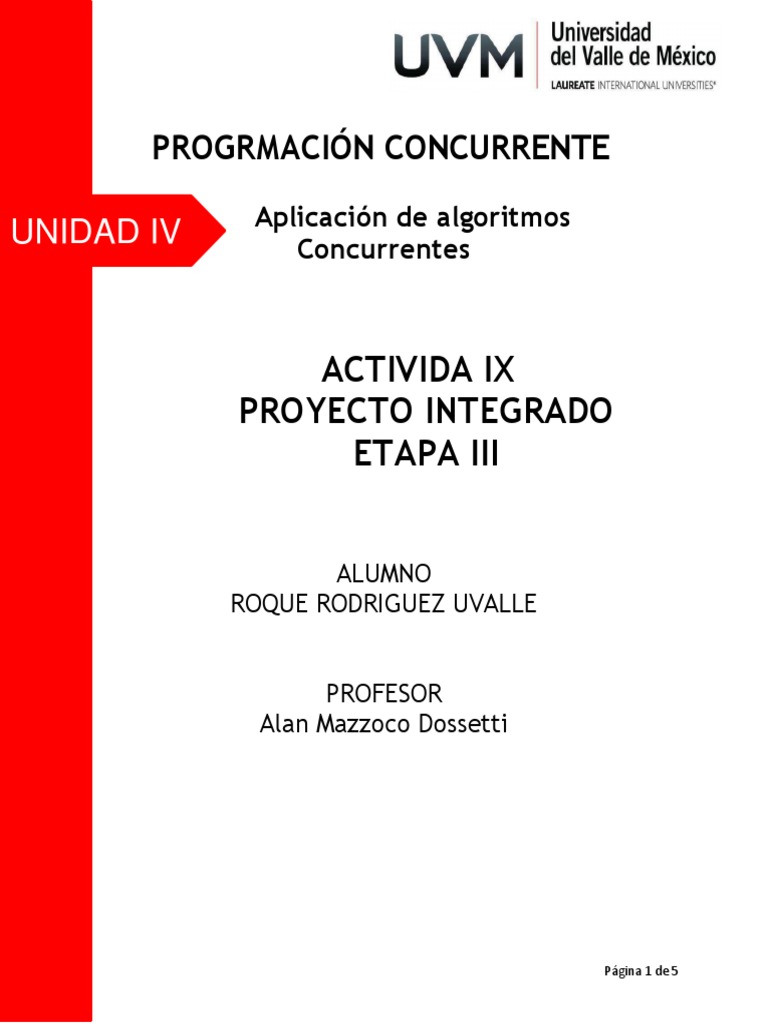 A9 Proyecto Integrador Etapa III RRU | PDF | Matriz (Matemáticas ...