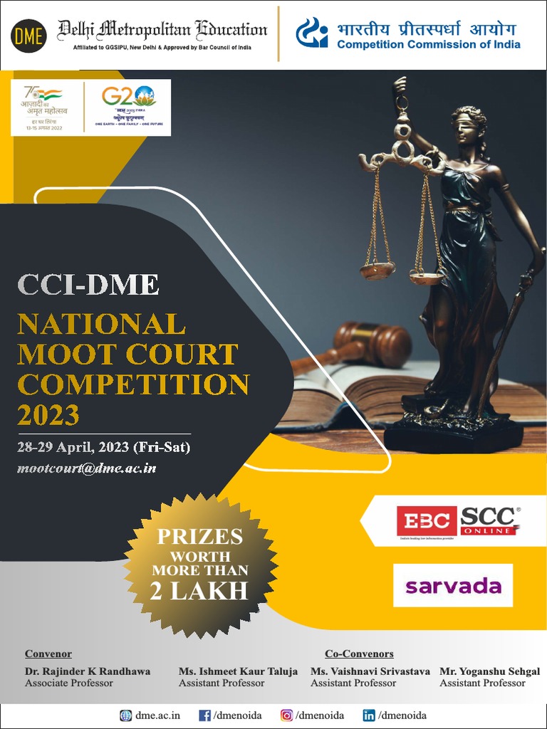 Brochure CCI DME National Moot Court Competition 2023 | PDF | E Commerce | Business