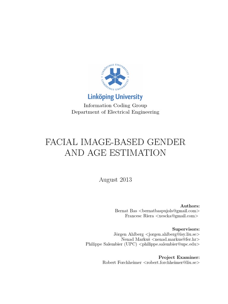 Facial Image Based Age And Gender Estimation Pdf