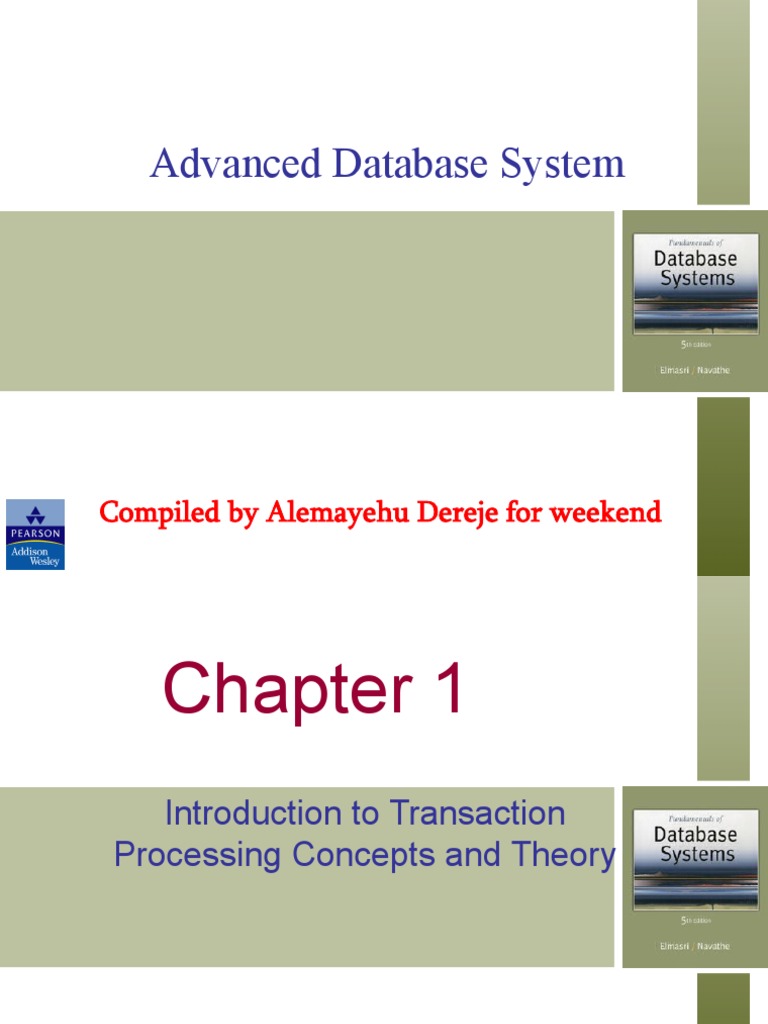 Chapter 1 Transaction Pdf Database Transaction Databases