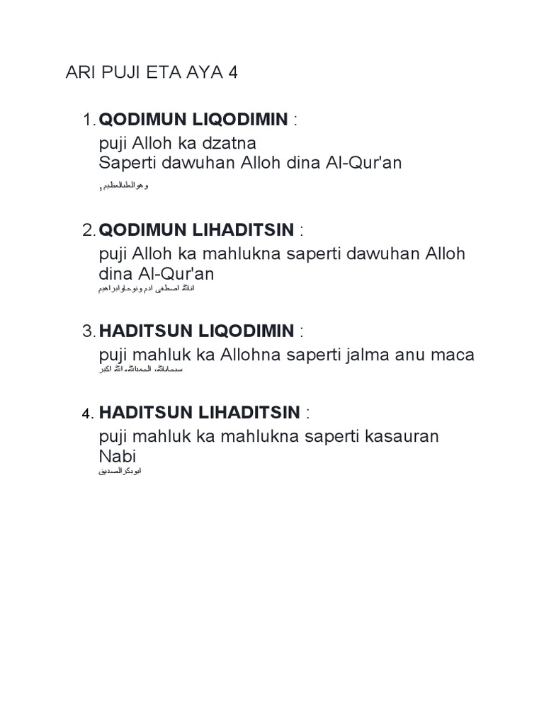 Ari Puji Eta Aya 4 | PDF