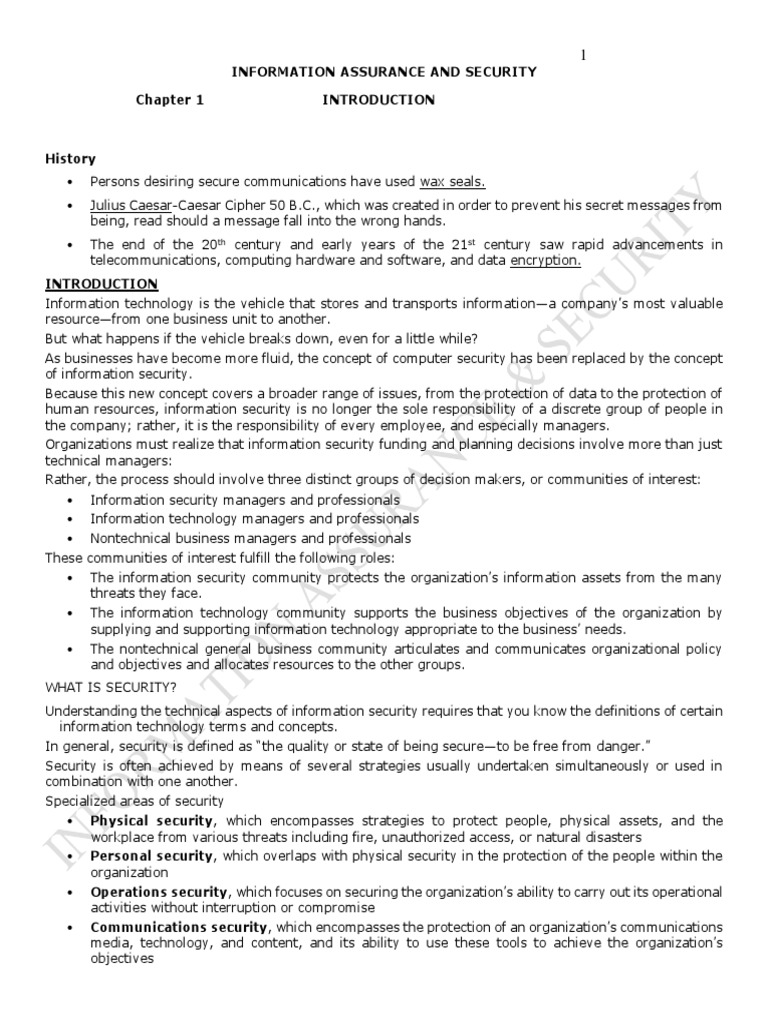 INFORMATION SECURITY Handouts | Download Free PDF | Information ...