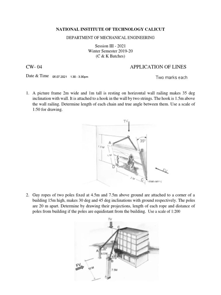 CW-04 Applications of Lines | PDF