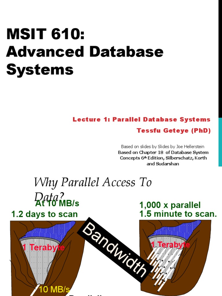 Lecture 1 Parallel Databases Pdf Databases Parallel Computing 9808