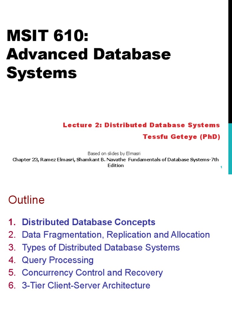 Lecture 2 Distriburted Databases | PDF | Databases | Relational Model