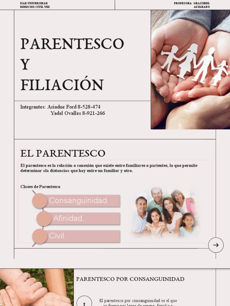 Parentesco y Filiación: Tipos y Efectos | PDF | Parentesco ...