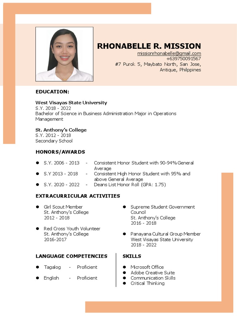 Mission - Curriculum Vitae | PDF