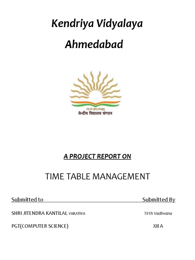 A Timetable Management System: Automating Schedule Creation and ...
